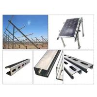 China High Strength Solid C Strut Channel Zinc Coated For Solar Panel Mounting System for sale