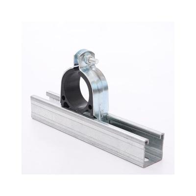 China Universal Unistrut Fittings Pipeclamp Custom Size Stainless Steel Strut Pipe Clamp For 41mm Channel System for sale