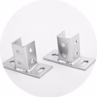 China Hot Dip Galvanized Solar Mounting Bracket Base Custom Hole Pattern for sale