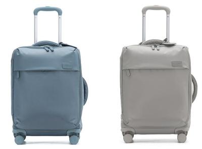 China Super Lightweight 2 Piece Soft Side Luggage Set Spinner Wheel Soft Shell Suitcase for sale
