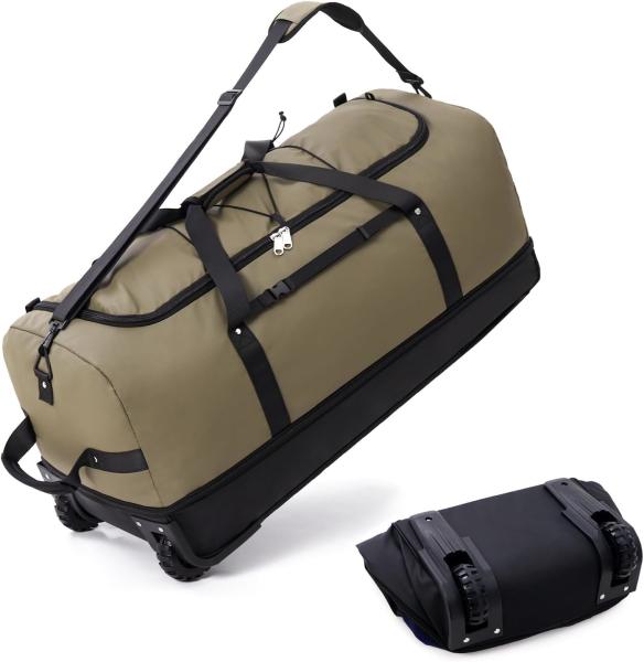 Quality Large Capacity Expandable Foldable Travel Duffle Bag Rolling Gym Bag 115 for sale