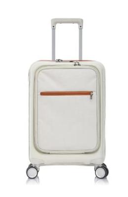 China Customized Carry On Cabin PP Hard Travel Luggage With Soft Front Open Easily Accessible Zipper Pocket Compartment for sale