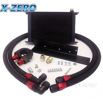 China 350z 370z Aluminum Universal Engine Oil Cooler KIt 24 Row W/ Filter Adapter Kit for sale