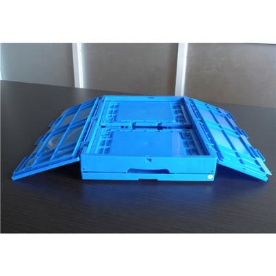 China Transporting Plastic Stack and Nest Moving Container with Attached Lid for sale