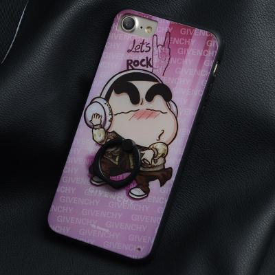 China Hard PC + Silicone Side Humor Cartoon Ring Buckle Back Cover Cell Phone Case For iPhone 7 7 Plus 6 6s Plus for sale