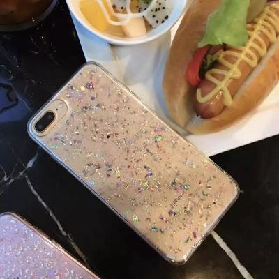 China TPU Shell Scattered Glitter Back Cover Cell Phone Case For iPhone 7 6 6s Plus for sale
