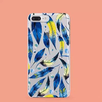 China Soft TPU Europe Style Leaves flowers Pattern Back Cover Cell Phone Case For iPhone 7 6s Plus for sale