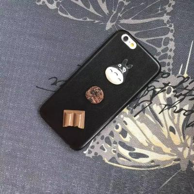 China Soft PU DIY Totoro Snack Chocolat Cell Phone Case Cover For iPhone 7 6s Plus for sale