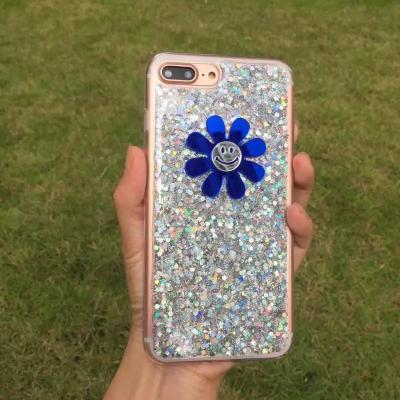 China TPU DIY Sunflower Pasted Glitter Shine Back Cover Cell Phone Case For iPhone 7 6s Plus for sale