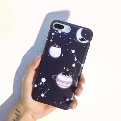 China IMD Black Bright Interstellar Crossing Image Back Cover Cell Phone Case For iPhone 7 6s Plus for sale