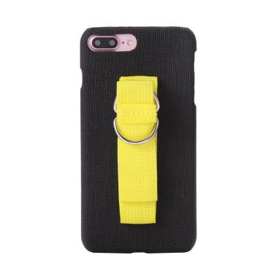 China PC Colorful Canvas Wristband Back Cover Cell Phone Case For iPhone 7 6s Plus for sale