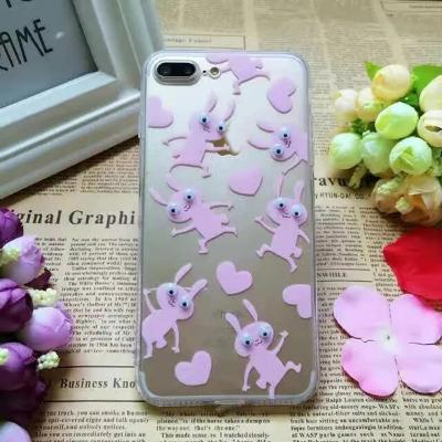 China Acrylic Cartoon Moving Eyes Back Cover Cell Phone Case For iPhone 7 6s Plus 5s for sale