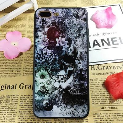 China PC+TPU Silk Grain Skeleton Pattern Designing Cell Phone Case Cover For iPhone 7 6s Plus for sale