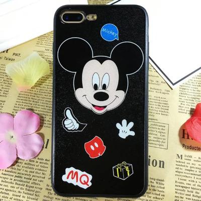 China PC+TPU Silk Grain Cute Smile Micky Minnie Cell Phone Case Cover For iPhone 7 6s Plus for sale