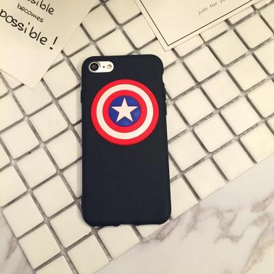 China Soft Silicone DIY 3D Superman America Captain Handmade Cell Phone Case Back Cover For iPhone 7 6s Plus for sale