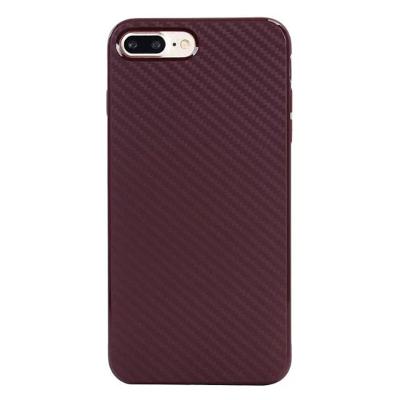 China Soft TPU Carbon Fiber Pattern Cell Phone Case Back Cover For iPhone 7 6s Plus for sale