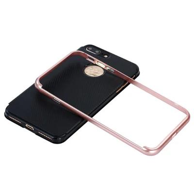 China Soft TPU+Plating PC 2 in 1 Anti-drop Cell Phone Case Back Cover For iPhone 7 6s Plus for sale