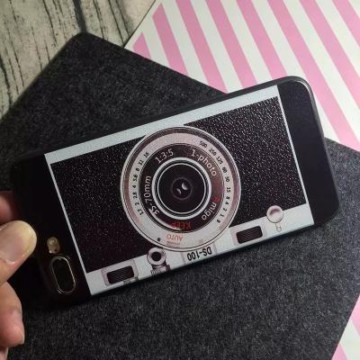 China PC+TPU Silk Skin Back Cover Camera Lens Pattern Cell Phone Case For iPhone 7 6s Plus for sale