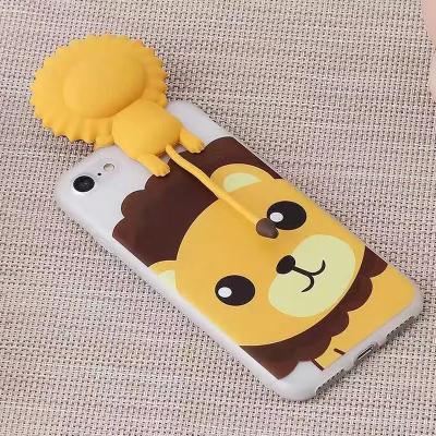 China Soft TPU Called Small Papa Lion Cell Phone Case For iPhone 7 6s Plus with Lanyard for sale