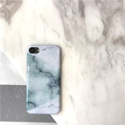 China Soft TPU IMD Jadeite ink Splicing Marble Grain Back Cover Cell Phone Case For iPhone 7 6s Plus for sale