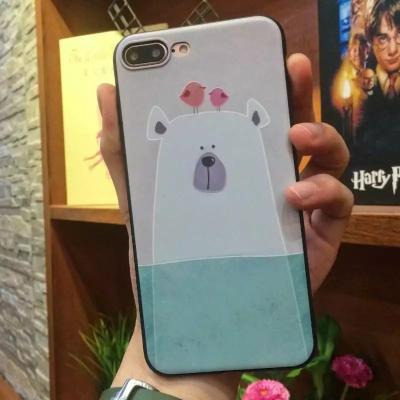 China PC+TPU Cartoon Image Relief Painting Back Cover Cell Phone Case For iPhone 7 6s Plus for sale