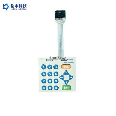 Cina Poli tastiera su ordinazione 3M Adhesive Pantone Color del commutatore di membrana in vendita