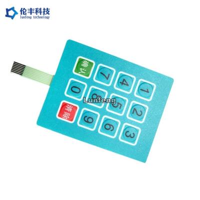 中国 ペット ポリエステル平らな膜スイッチ、注文の蝕知の膜のキーパッド 販売のため