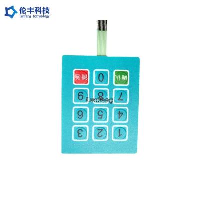 中国 ペット ポリエステル平らな膜スイッチ、注文の蝕知の膜のキーパッド 販売のため