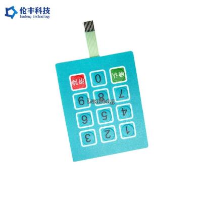 中国 ペット ポリエステル平らな膜スイッチ、注文の蝕知の膜のキーパッド 販売のため