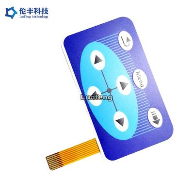 China Customized Design Flat Membrane Switch With Flexible Circuit And Connector for sale