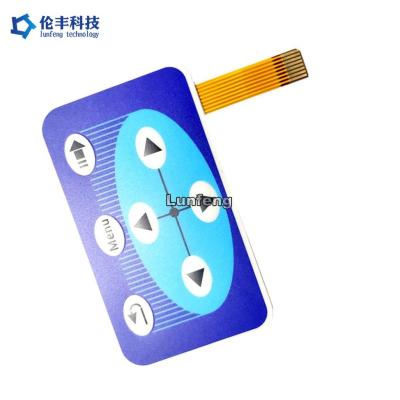China Customized Design Flat Membrane Switch With Flexible Circuit And Connector for sale