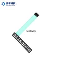 China Custom Dashboard Membrane Touch Control Panel with Flat Buttons 1.0mm Pitch for sale