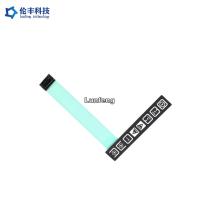 China Custom Dashboard Membrane Touch Control Panel with Flat Buttons 1.0mm Pitch for sale