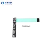 China Custom Dashboard Membrane Touch Control Panel with Flat Buttons 1.0mm Pitch for sale