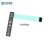 China Custom Dashboard Membrane Touch Control Panel with Flat Buttons 1.0mm Pitch for sale
