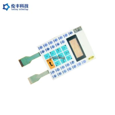 China Tactile Two Tails Waterproof Membrane Touch Switch With LCD Window for sale