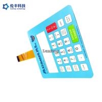 China Tactile Two Tails Waterproof Membrane Switch with LCD Window 1.0mm Pitch 170g Operating Force for sale
