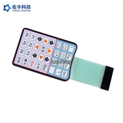 China Matte Surface Waterproof Flat Membrane Switch Panel Silkscreen Printing for sale