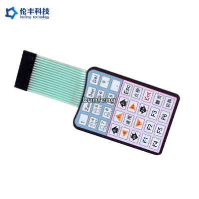 China Matte Surface Waterproof Flat Membrane Switch Panel Silkscreen Printing for sale