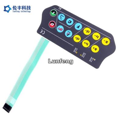 China Telclado numérico táctil de encargo grabado en relieve 3M467 del interruptor de membrana de las llaves LED en venta