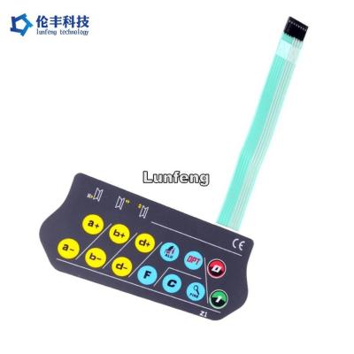China Telclado numérico táctil de encargo grabado en relieve 3M467 del interruptor de membrana de las llaves LED en venta