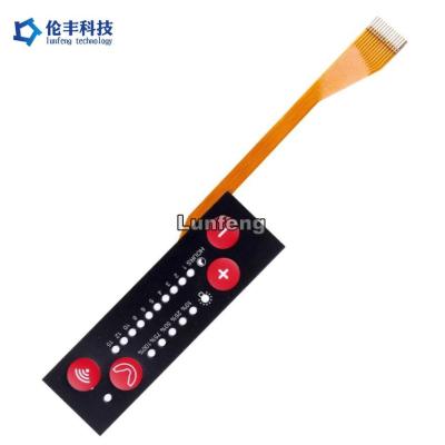 중국 3M468은 점착성 주도하는 멤브레인 스위치 감촉식 키패드 에프피씨 케이블을 세웁니다 판매용