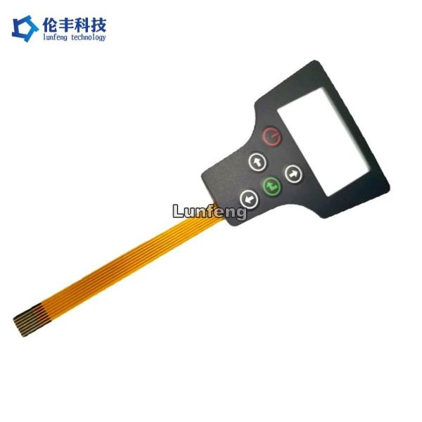 0.15mm HAUSTIER F150 fertigte FPC-Membranschalter mit 1.0mm Zif Ende besonders an