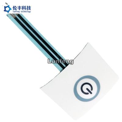 中国 カスタマイズされた男性の端の膜スイッチ キーパッドOEMサービス1ボタン 販売のため