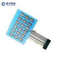 China Custom Membrane Switch Keypad 3M468 with Silver or Copper Circuit 1.0mm Pitch for sale