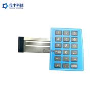 China Custom Membrane Switch Keypad 3M468 with Silver or Copper Circuit 1.0mm Pitch for sale