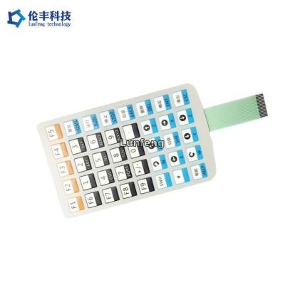 China Flat Buttons PET Membrane Switch with 3M9080 Adhesive and LED/EL Technology for sale