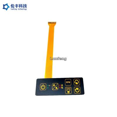 China Red Green LED Tactile Membrane Switch Keypad FPC Circuit 3M Adhesive for sale
