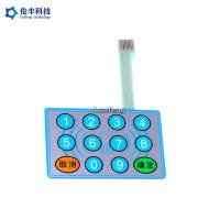 China Customized Flat Membrane Switch , Printing Rubber Keypad Control Panel Overlay for sale