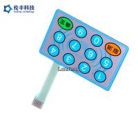 China Customized Flat Membrane Switch , Printing Rubber Keypad Control Panel Overlay for sale